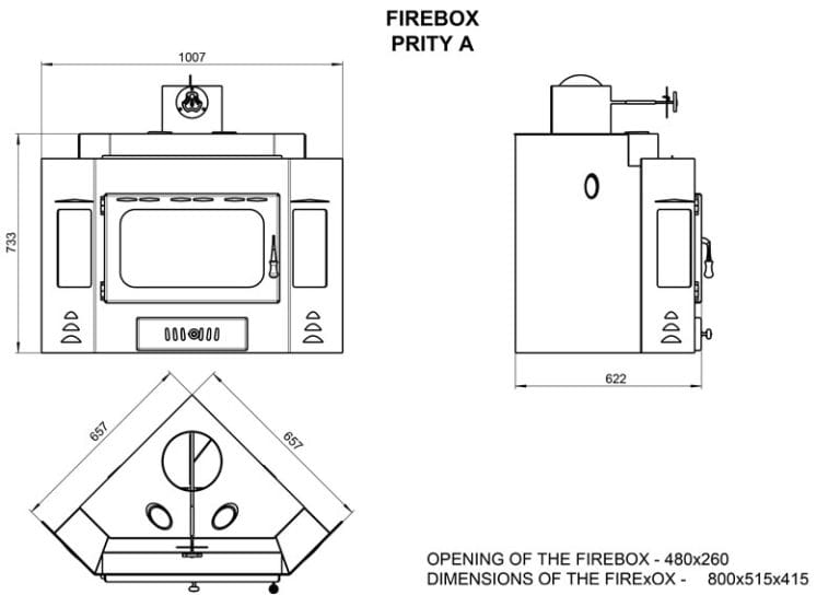 Semineu metalic, Prity, A, 115 kg, 73 cm x 65 cm x 65 cm - Gospodarul.ro