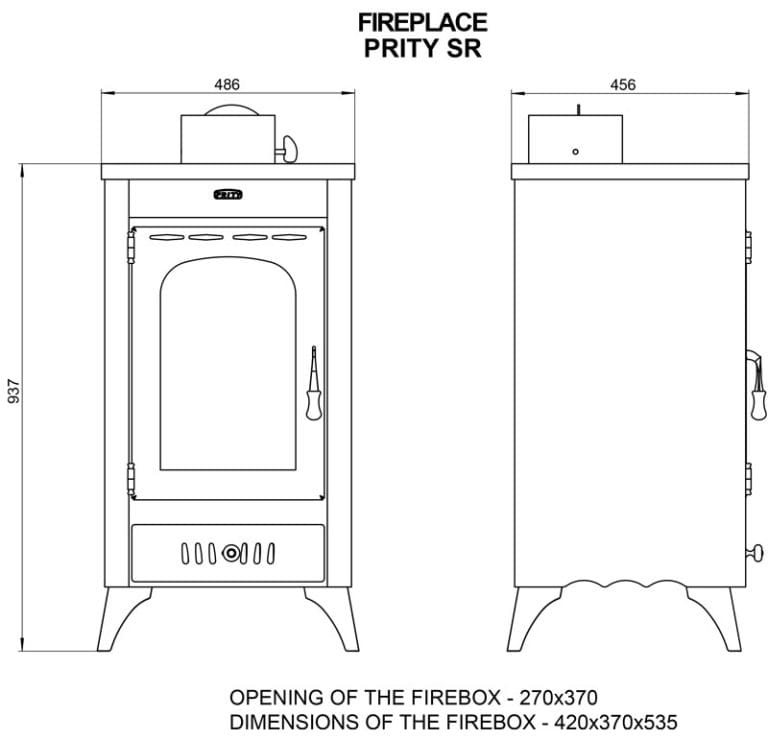 Soba metalică, Prity, SR, 76 kg, 94 cm x 49 cm x 46 cm - Gospodarul.ro